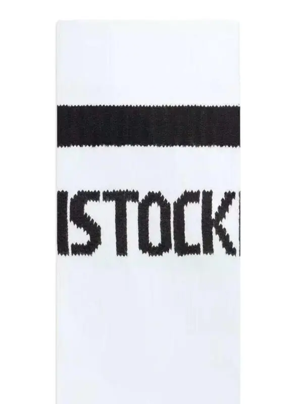 BIRKENSTOCK Striped Logo Crew Socks - White