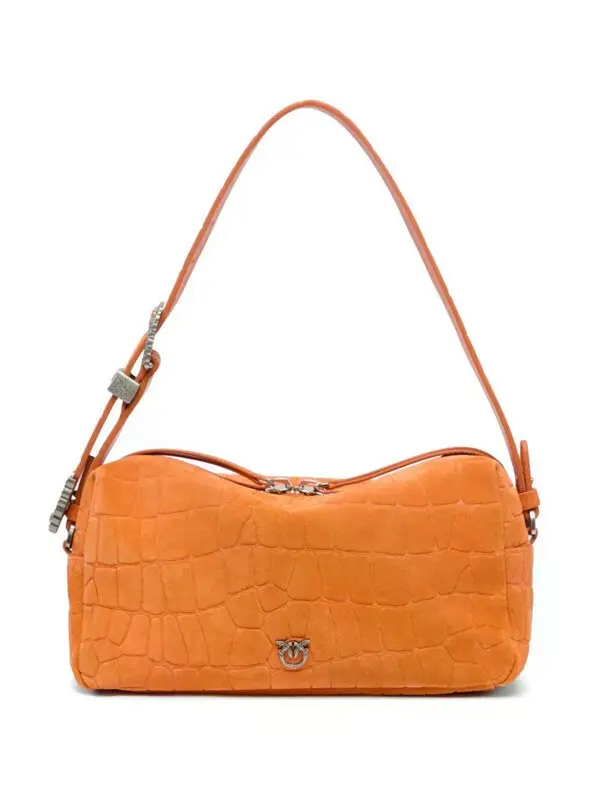 Pinko Embossed Crocodile Effect Shoulder Bag
