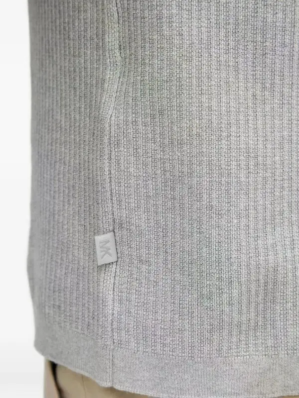 Michael Kors Ribbed-knit Polo Shirt