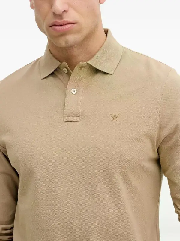 HACKETT Long-sleeve Polo Shirt - Neutrals