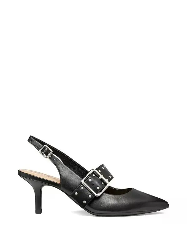 Geox Studded Buckle Slingback Pumps - Black