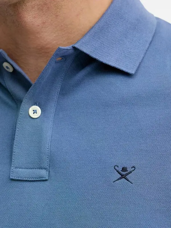 HACKETT Long-sleeved Logo-embroidered Polo Shirt