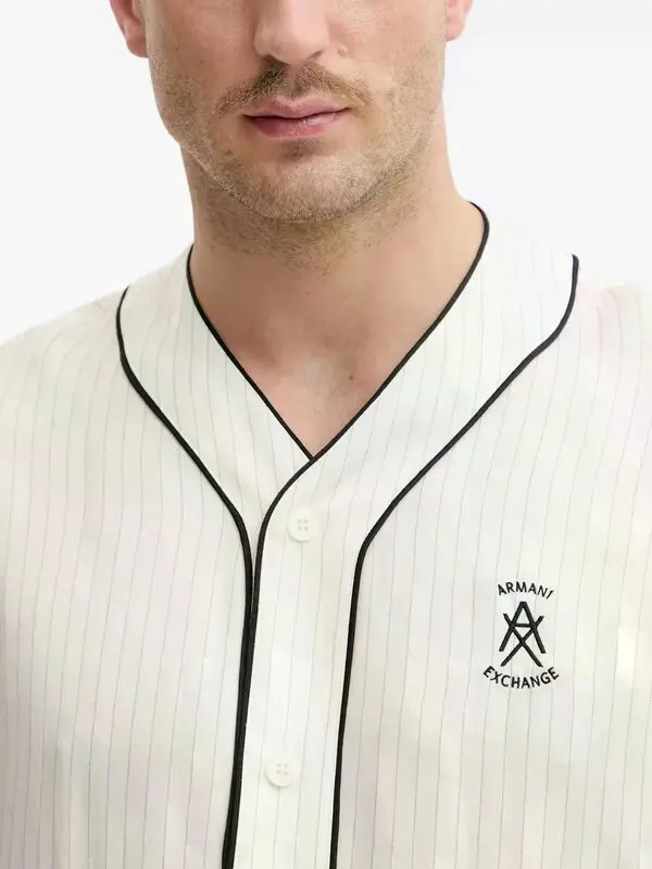 Armani Exchange Pinstripe Shirt - Neutrals
