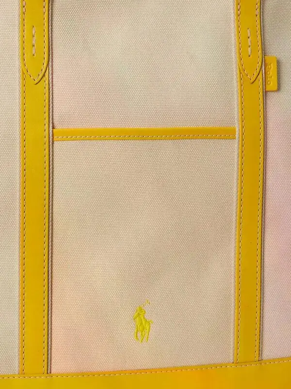 Polo Ralph Lauren Leather-trimmed Canvas Tote - Neutrals