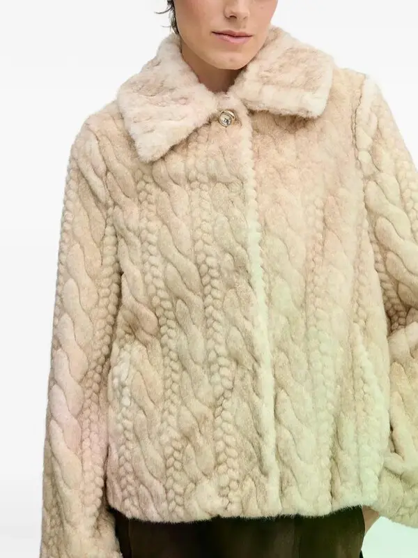 GAUDI Textured Cable-knit Button-up Jacket