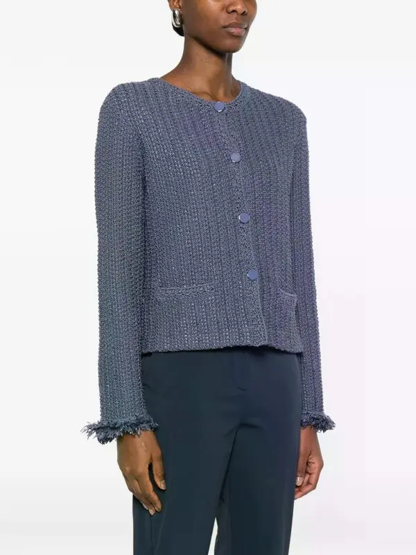Emporio Armani Fringed Cardigan