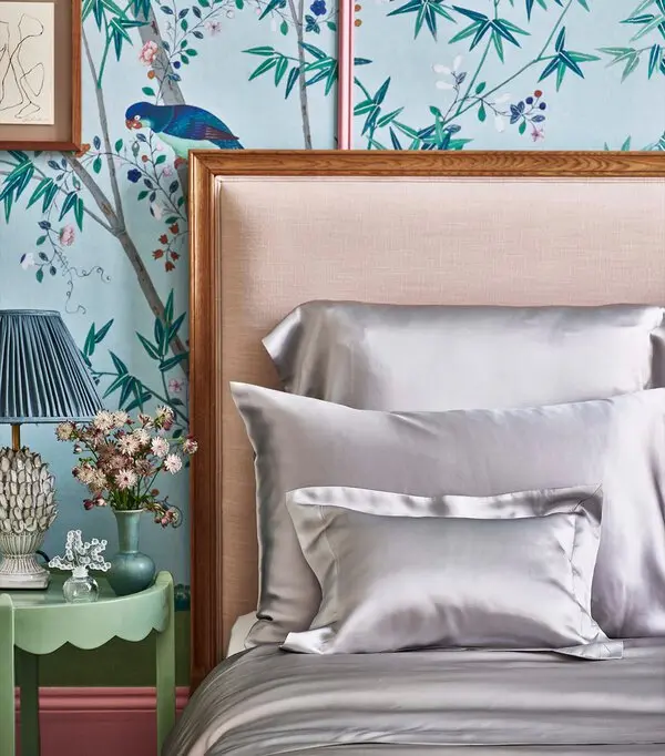 Gingerlily Silk Boudoir Pillowcase - Silver