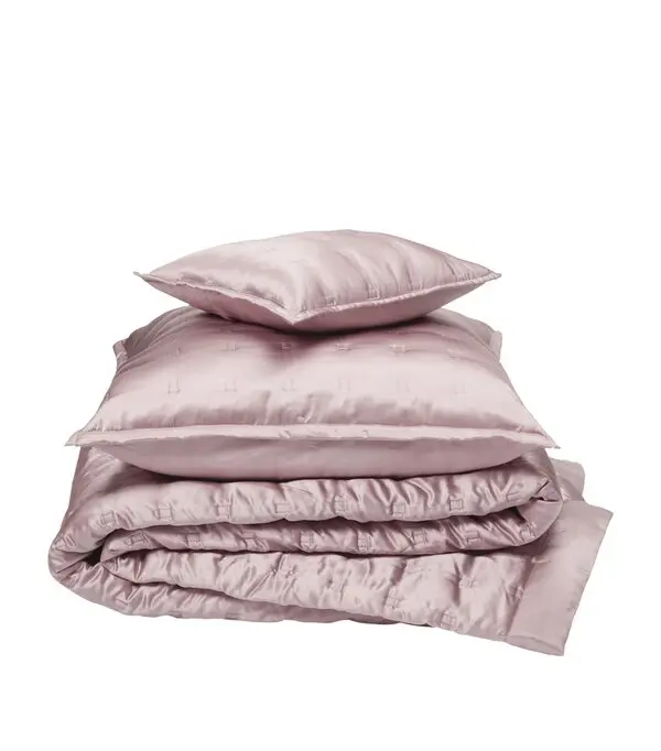 Gingerlily Silk Windsor Square Cushion - Pink