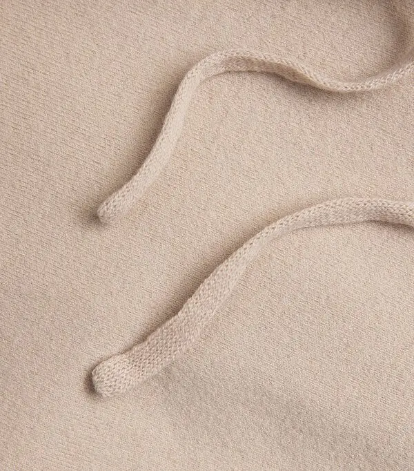 YVES SALOMON Merino Wool Straight Trousers - Beige