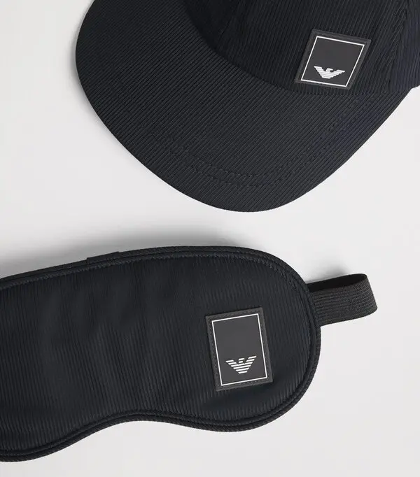 Emporio Armani 2-in-1 Baseball Cap And Eye Mask Set