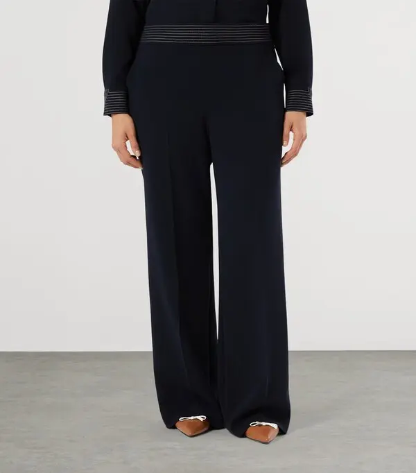 Marina Rinaldi Cady Wide-leg Trousers
