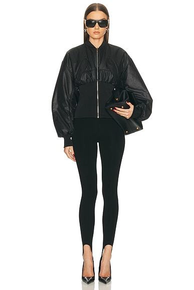 Atlein Ribbed Waist Bomber Jacket