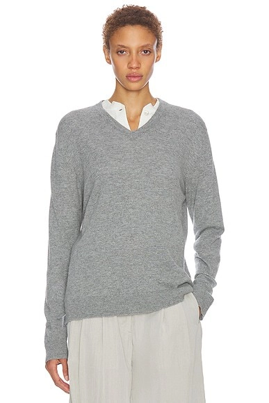 THE ROW Nian Cashmere Pullover - Grey