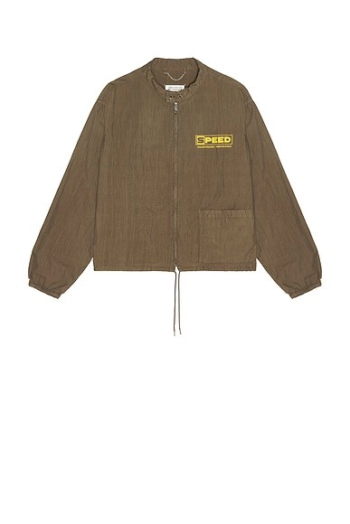 MAISON MARGIELA Sports Jacket With Graphic Detail - Walnut