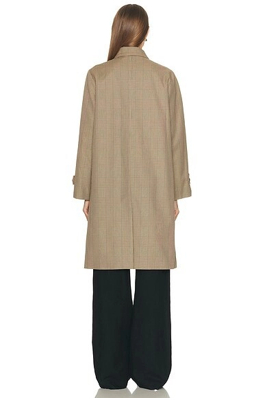 NILI LOTAN Watson Duster Coat In Tweed - Beige Check