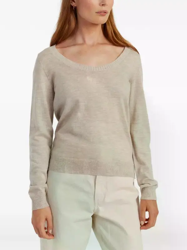 Chinti & Parker Scoop Neck Fine Knit Sweater
