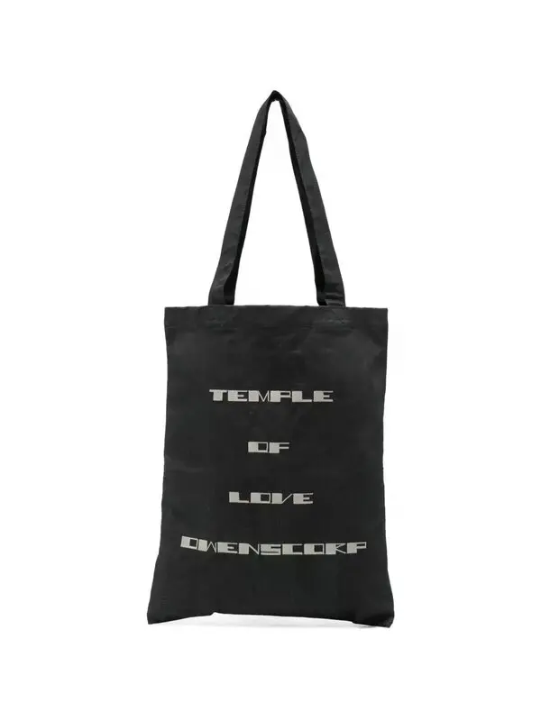 Rick Owens Graphic Print Tote Bag - Black