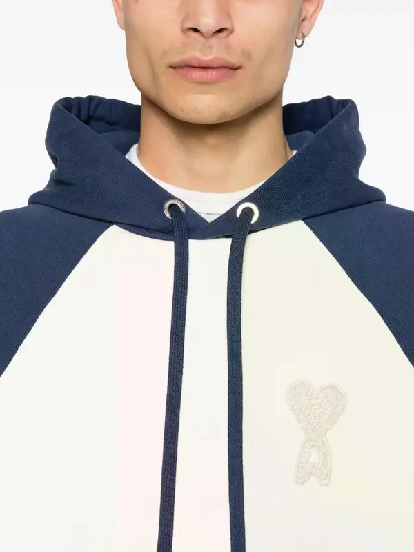 AMI Paris Heart Logo Hooded Sweatshirt