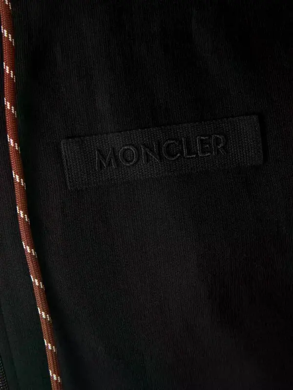 Moncler Logo Stripe Zip Up Hoodie