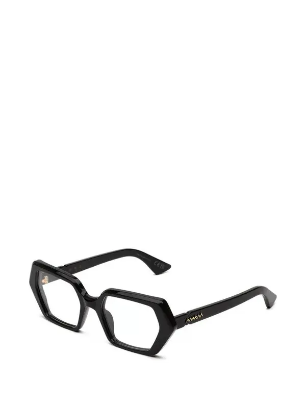 Marni Geometric Frame Glasses - Black