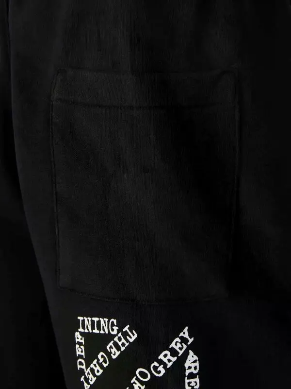 Off-White Drawstring Printed Shorts