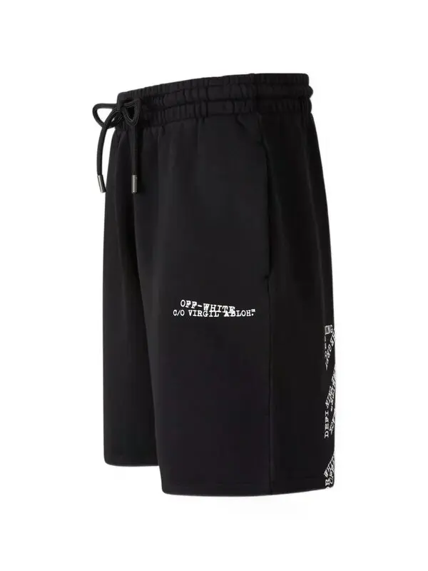 Off-White Drawstring Printed Shorts