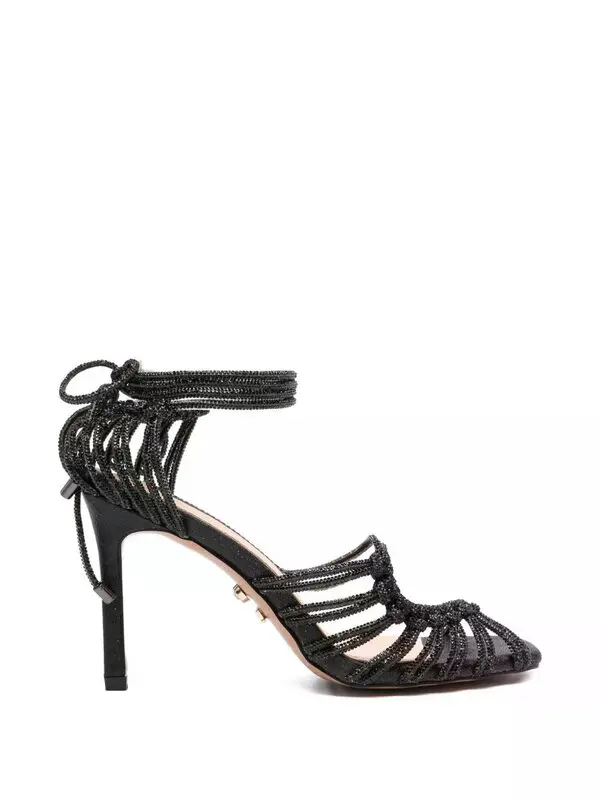 TWENTY FOURHAITCH Tie Ankle Pumps - Black