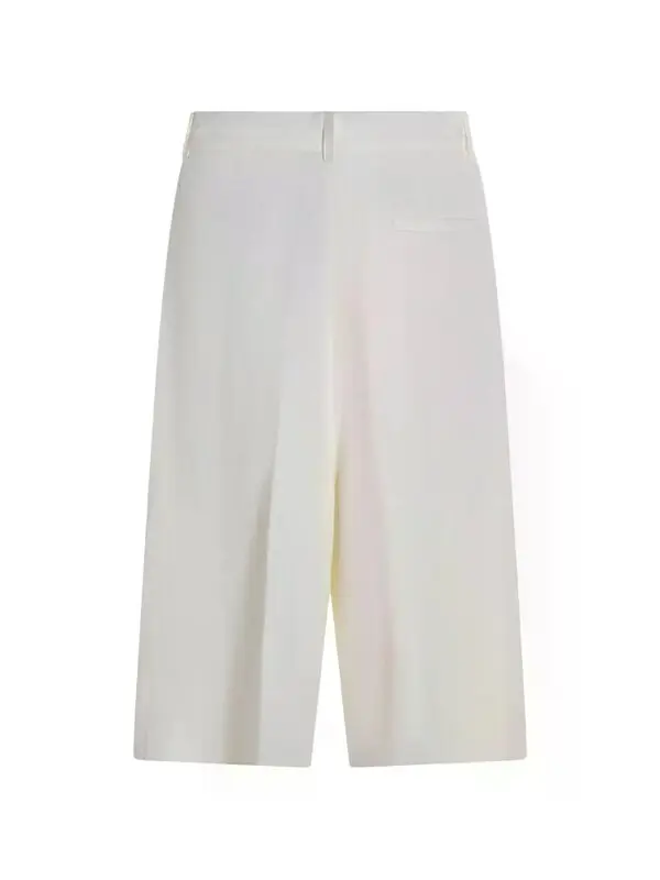 Fabiana Filippi Cream Pleated Knee-length Shorts
