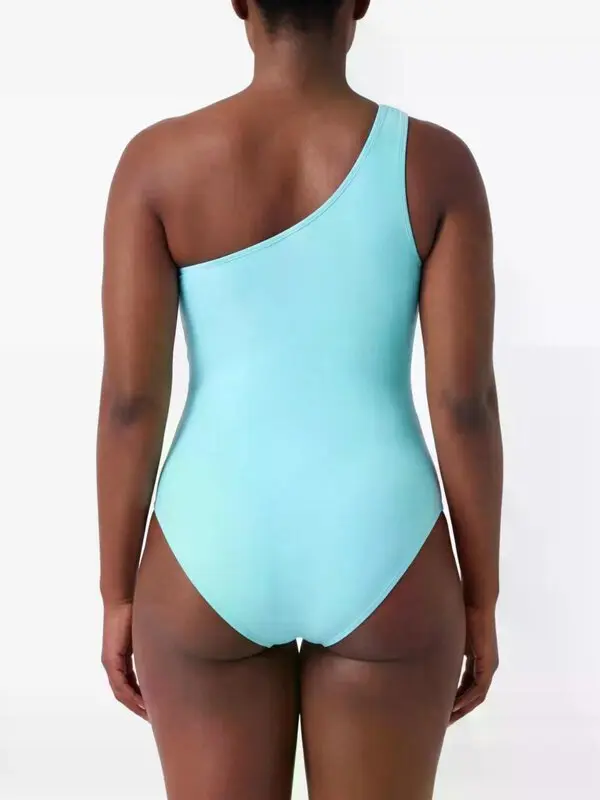 Michael Kors One-shoulder Ring Swimsuit - Blue