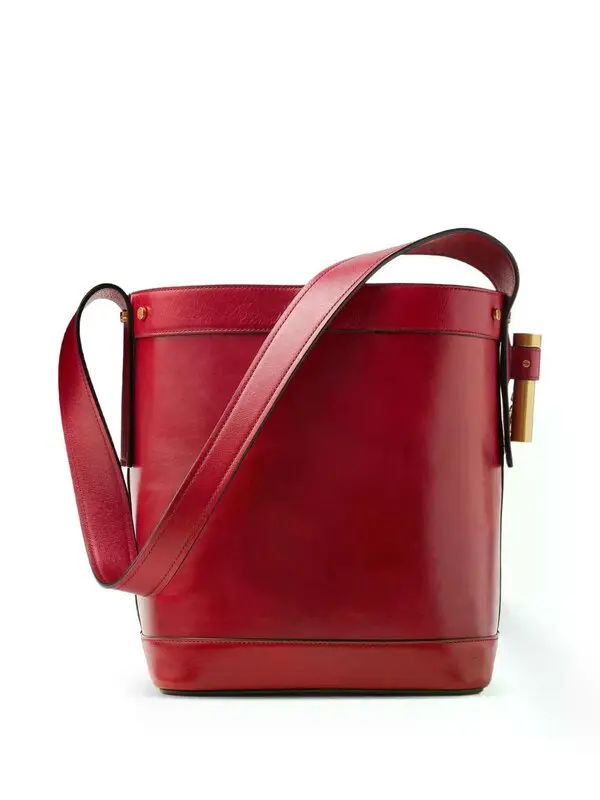 Versace Small Leather Bucket Bag With Medusa Cameo