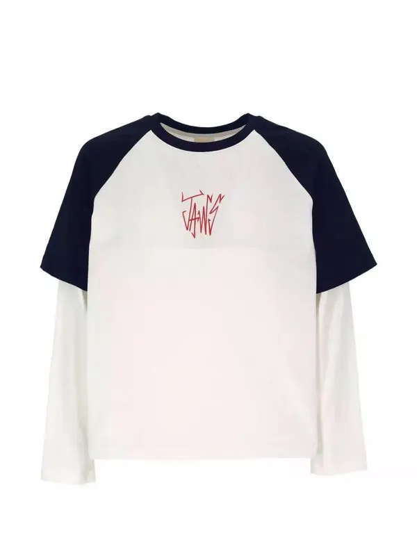JAWS Long Sleeve Printed T-shirt - Neutrals