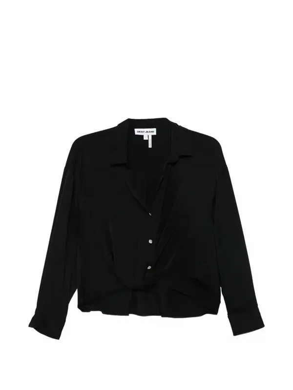 Dkny Button Fastening Long-sleeve Shirt - Black