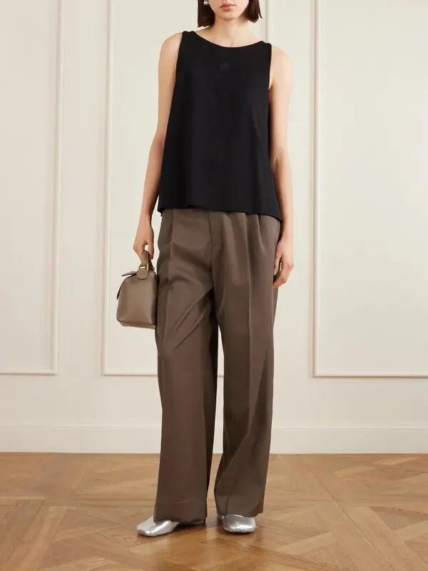 Loewe Anagram Embroidered Ribbed-knit Tank Top