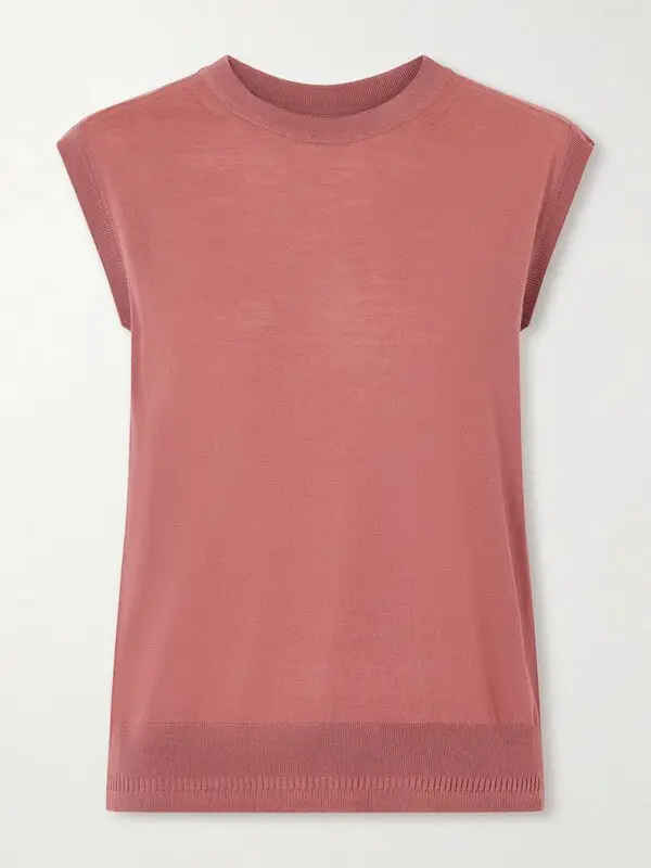 Another Tomorrow Wool Tank - Brown