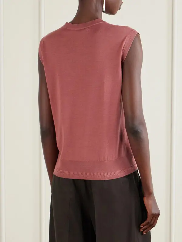Another Tomorrow Wool Tank - Brown