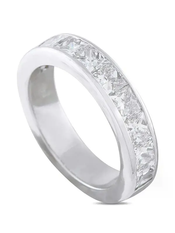 LB EXCLUSIVE Platinum Princess-cut Diamond Band Ring - Silver
