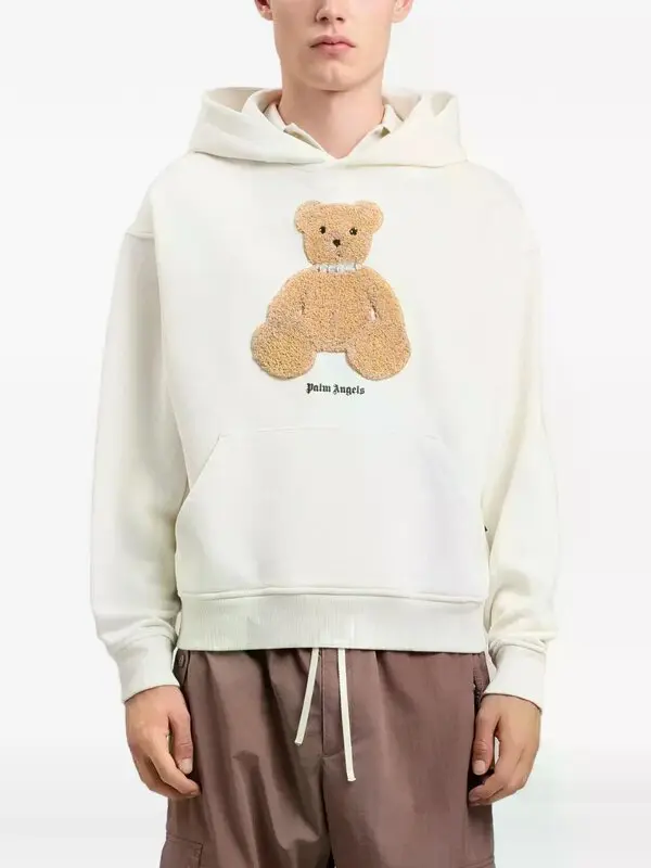 Palm Angels Bear Graphic Hoodie - Neutrals