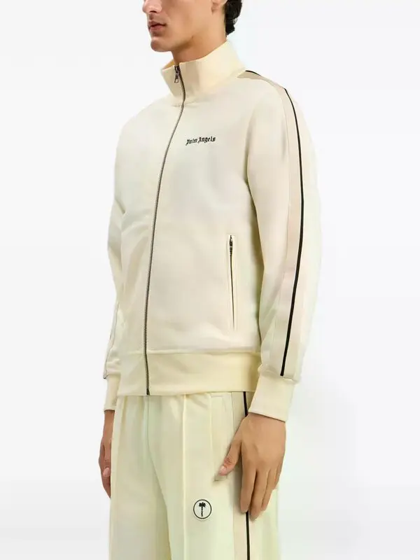 Palm Angels Logo Stripes Sweatshirt - Neutrals