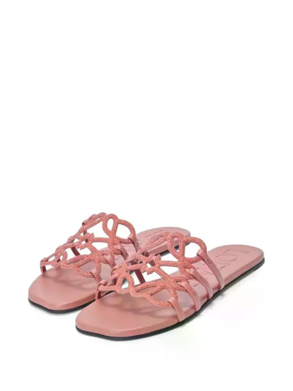 Loewe Petal Anagram Sliders - Pink
