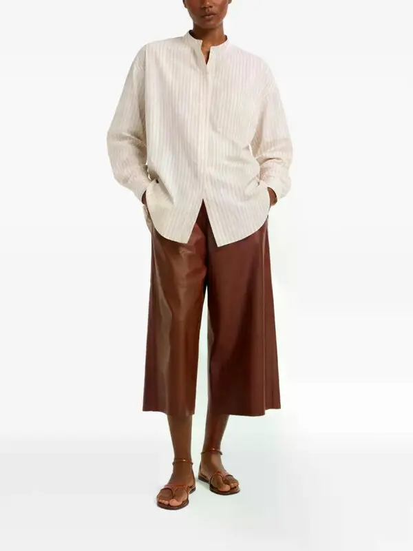 YVES SALOMON Long Sleeve Striped Shirt