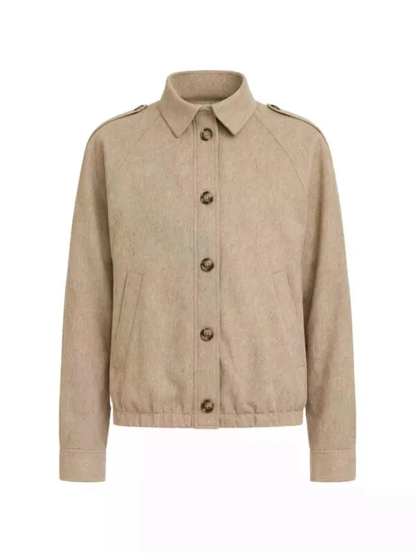 YVES SALOMON Button Cashmere Jacket - Neutrals