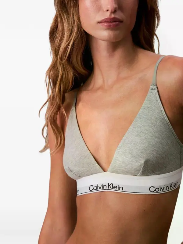 Calvin Klein Triangle-design Bra - Grey