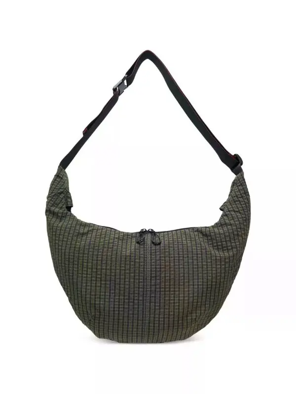 Comme Des Garçons Grid-pattern Shoulder Bag - Green