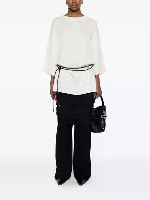 VIKTORIA CHAN Tatiana Short-sleeve Sweater - White