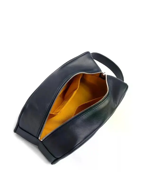 DOUCAL'S Leather Wash Bag - Blue