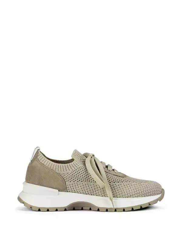 DOUCAL'S Suede Mesh Trainers - Neutrals