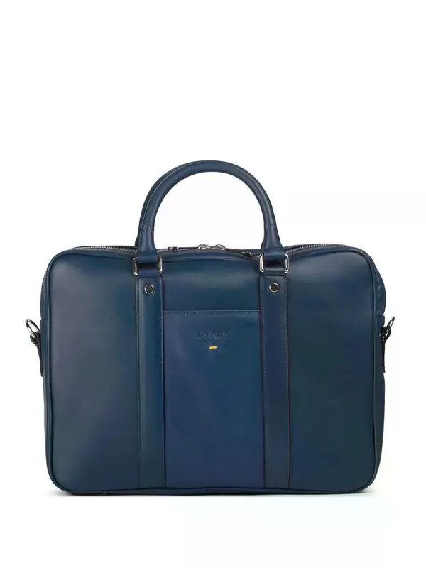 DOUCAL'S Leather Briefcase - Blue
