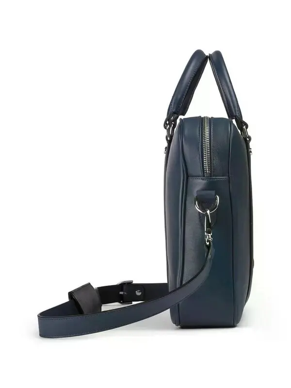 DOUCAL'S Leather Briefcase - Blue