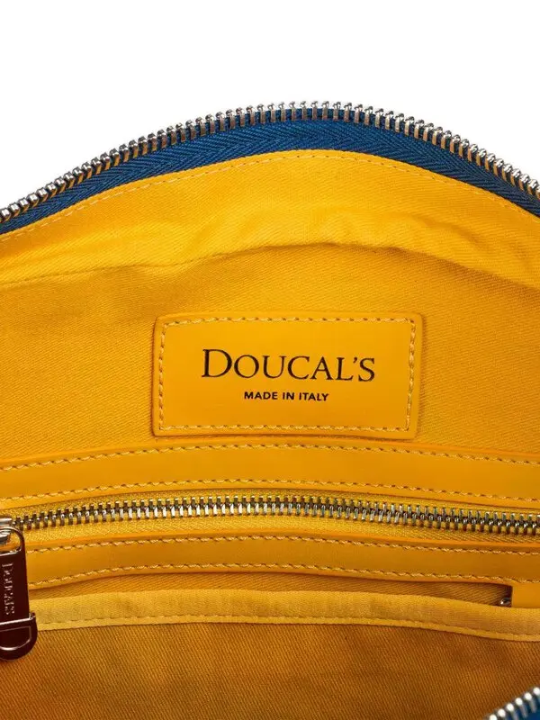 DOUCAL'S Leather Briefcase - Blue
