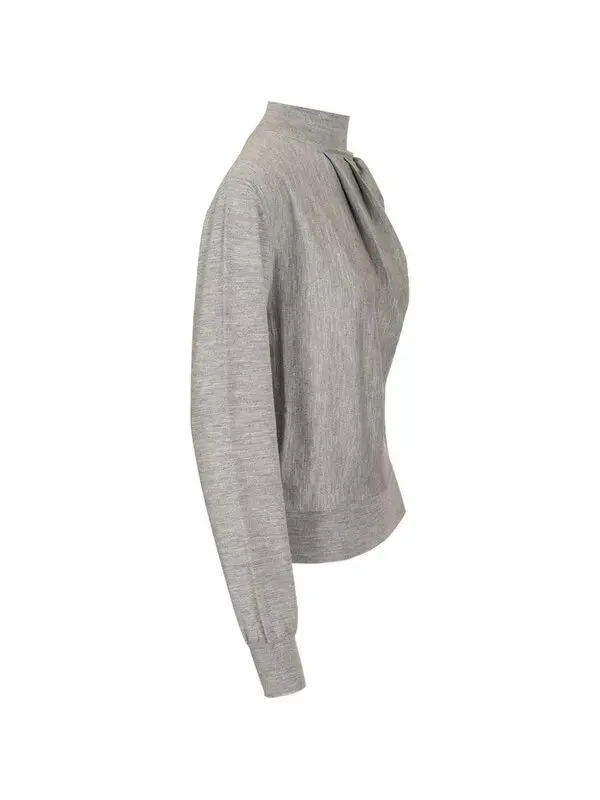 Givenchy Draped High Neck Sweater - Grey